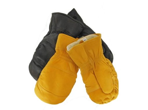 Full Grain Deerskin Mitten 805BK - BLACK - Deerfield Leathers