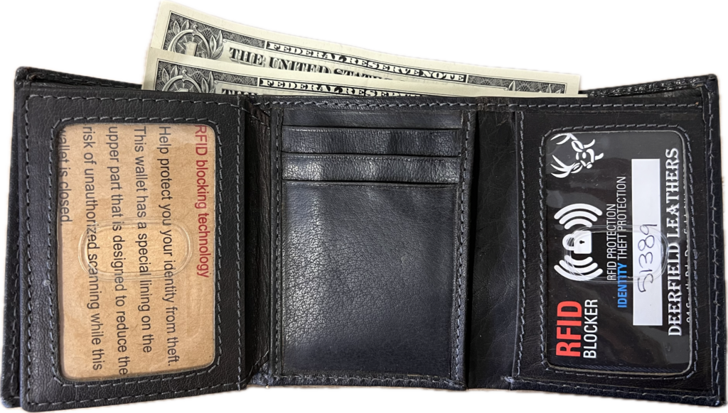 Water Buffalo Trifold RFID Leather Wallet 51389 - Deerfield Leathers